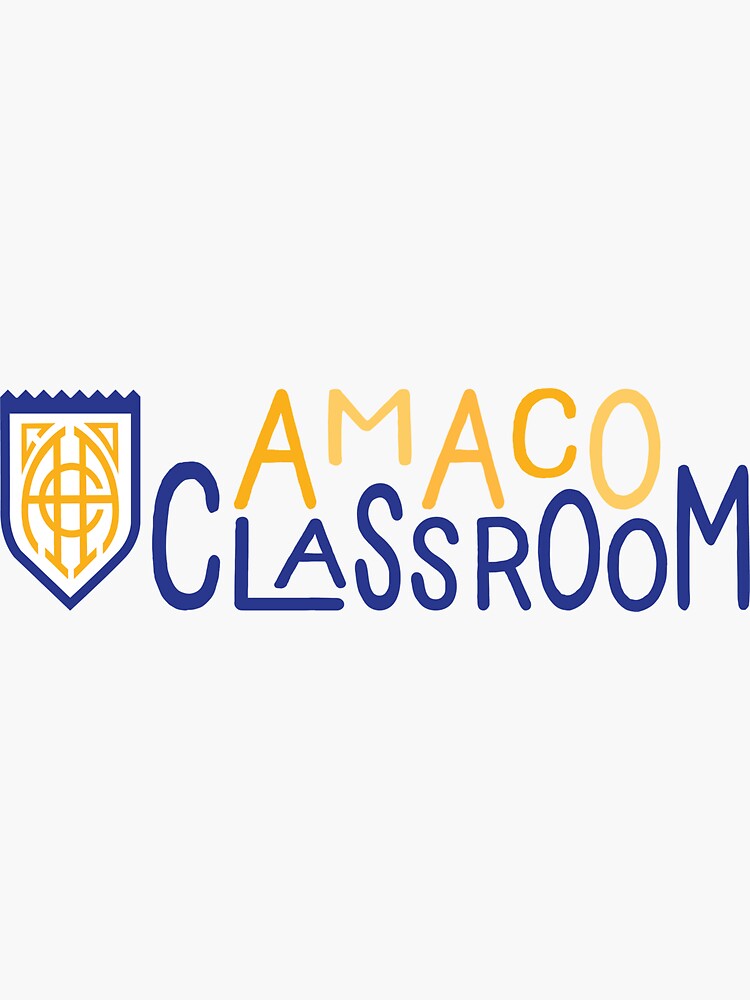 "AMACO Classroom Logo" Sticker by amacobrent | Redbubble