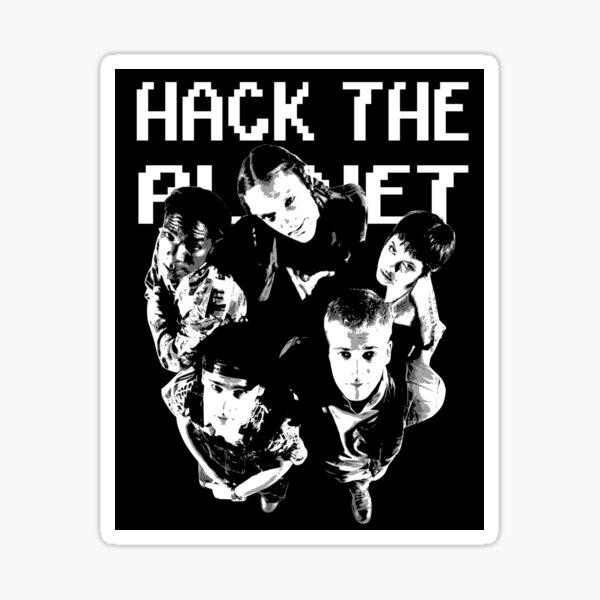 "Hack the Planet" Sticker for Sale by Procrastitron | Redbubble
