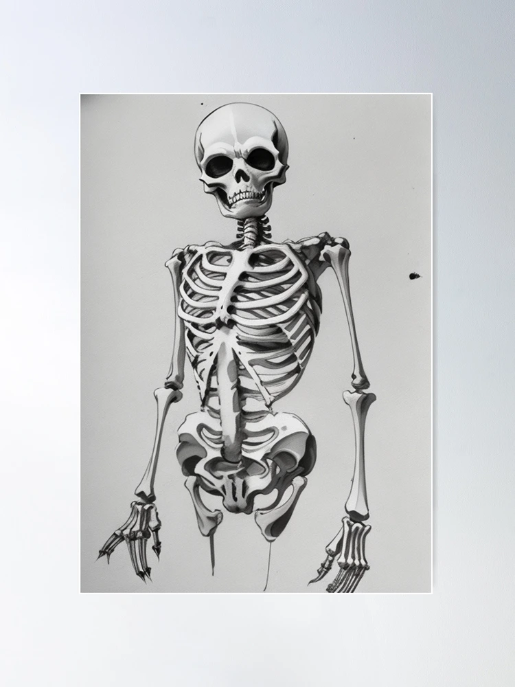 Einfache Skelett Handzeichnung