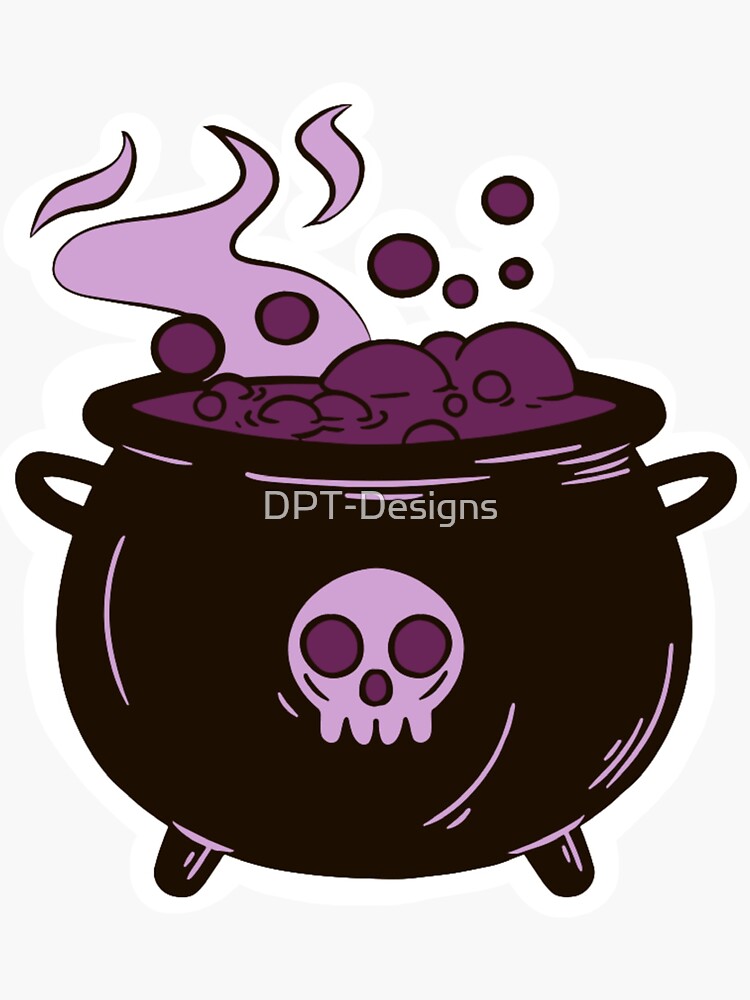 "Witch cauldron" Sticker for Sale by DPT-Designs | Redbubble