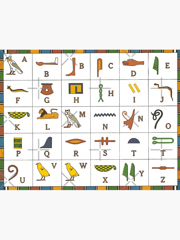 "egyptian hieroglyghics alphabet" Poster for Sale by irPrint | Redbubble