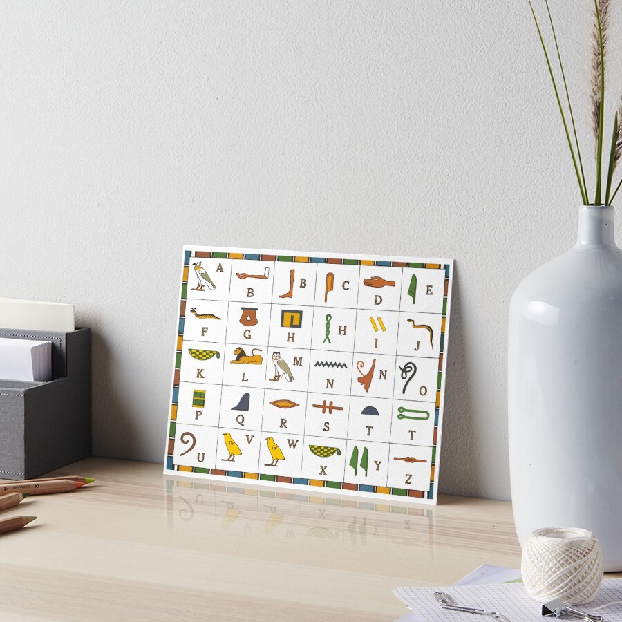 "egyptian hieroglyghics alphabet" Poster for Sale by irPrint | Redbubble