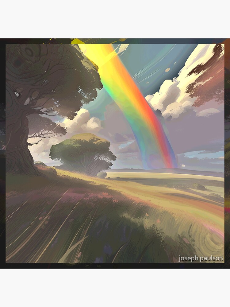 "rainbow landscape 2023 july tileartwork" Sticker for Sale by joseph ...