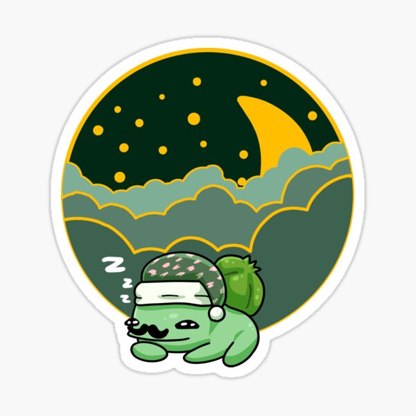 "Bulba Sleeping The Night Away" Sticker for Sale by DomaniMedia | Redbubble