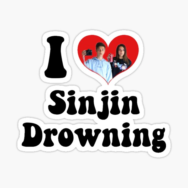 "I love sinjin drowning" Sticker for Sale by eemilystickers | Redbubble
