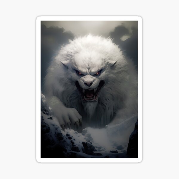 "Giant Snowbeast - 1B" Sticker for Sale by Space-Yeti | Redbubble