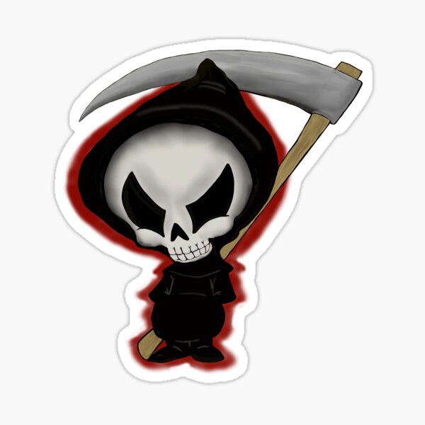 "Cute baby Grim Reaper " Sticker for Sale by J-KAP | Redbubble