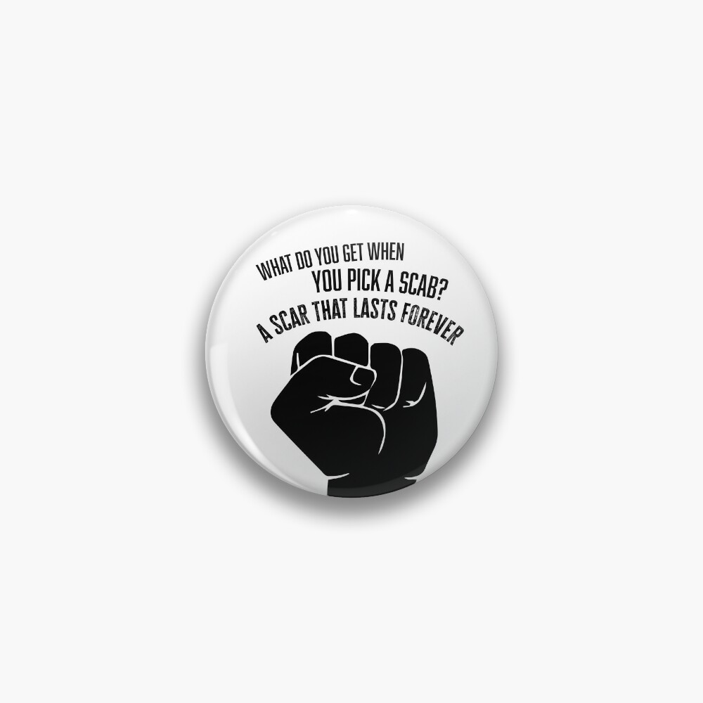 "Union Scab Scar in Black" Sticker for Sale by FilmGal | Redbubble