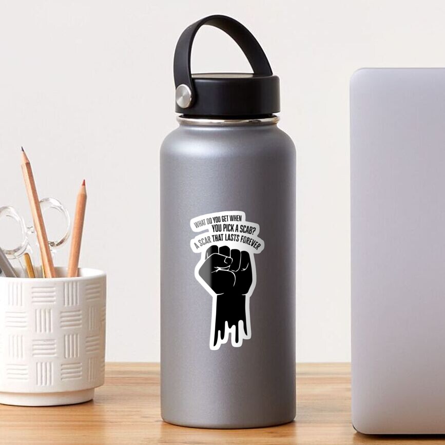 "Union Scab Scar in Black" Sticker for Sale by FilmGal | Redbubble