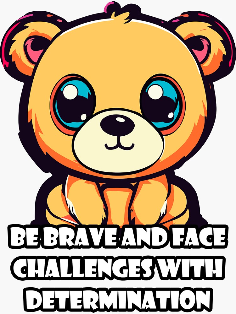 "Fearless Bear: Face Challenges with Determination in Pop Art Style ...