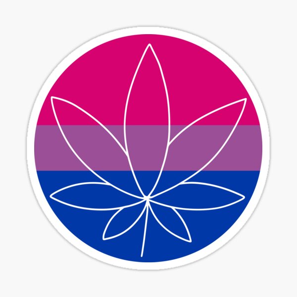 "Bisexual Flag Marijuana Leaf" Sticker for Sale by Katie S | Redbubble