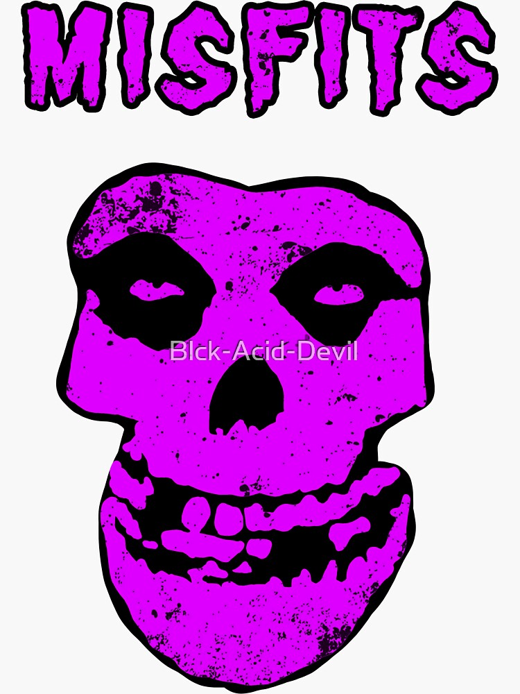 "purple horror punk ghost logo" Sticker by Blck-Acid-Devil | Redbubble
