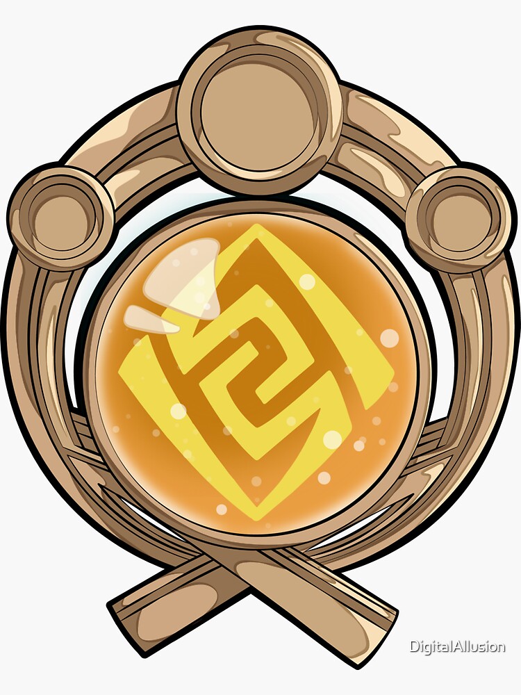 "Genshin Impact Inazuma Geo Vision" Sticker by DigitalAllusion | Redbubble