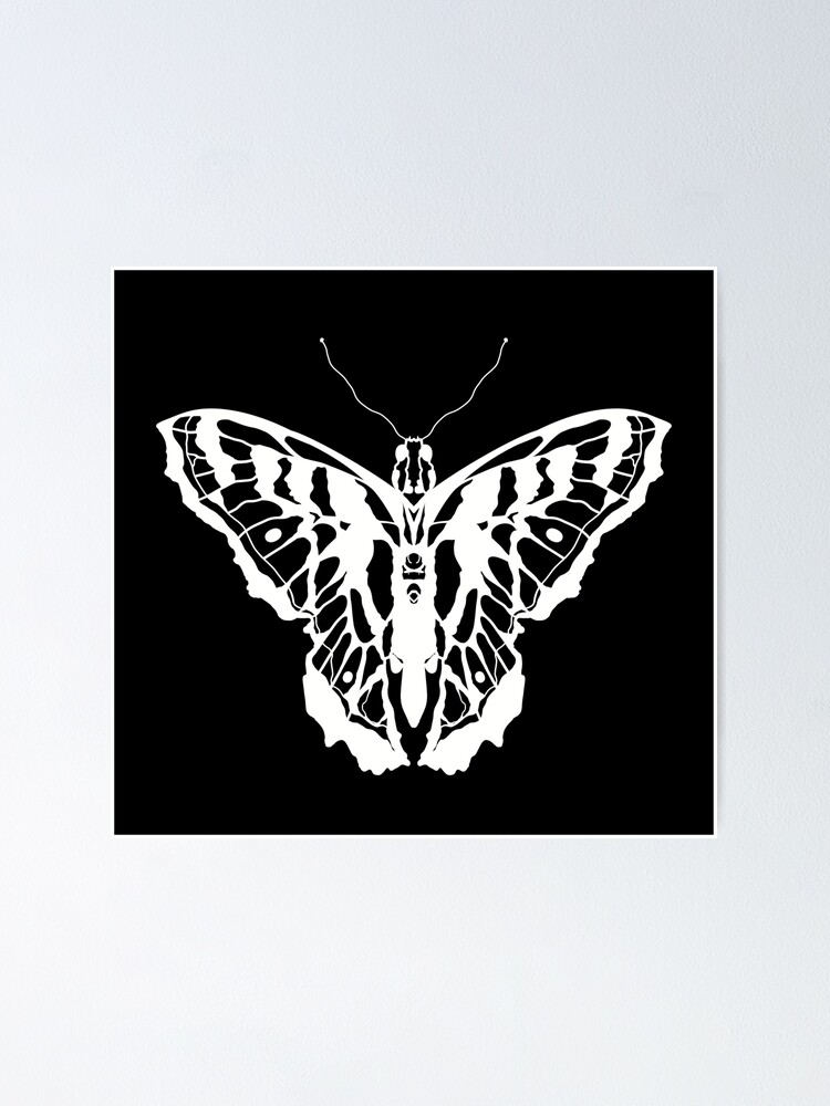 "White Butterfly Design" Poster for Sale by kcameron369 | Redbubble