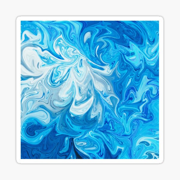 "Creative Blue Ocean Theme Abstract" Sticker for Sale by procreativefox ...