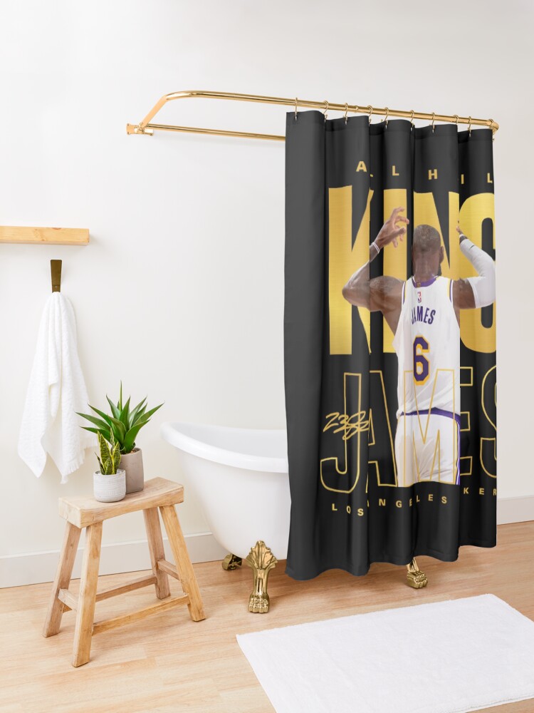 King James LeBron James Shower Curtain, Basketball Goat Shower Curtain ...
