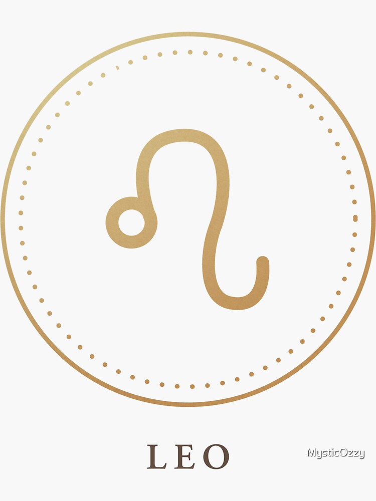 "Leo Zodiac Sign" Sticker for Sale by MysticOzzy | Redbubble