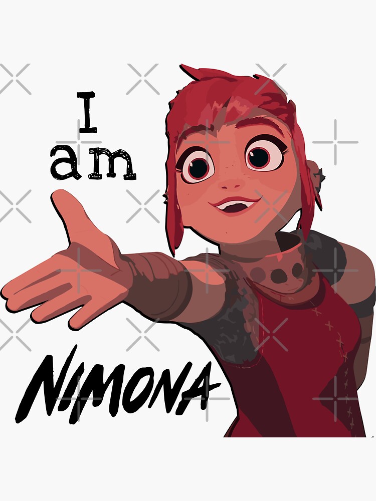 "I am Nimona" Sticker for Sale by PDPComics | Redbubble