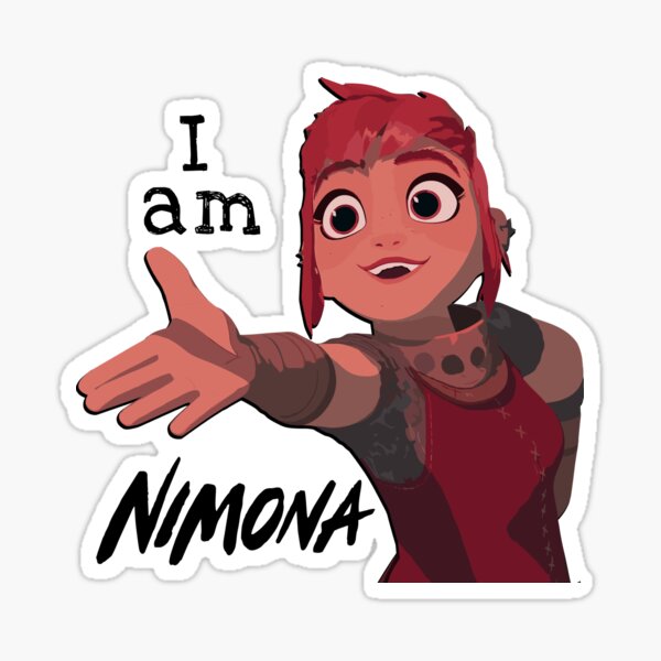 "I am Nimona" Sticker for Sale by PDPComics | Redbubble