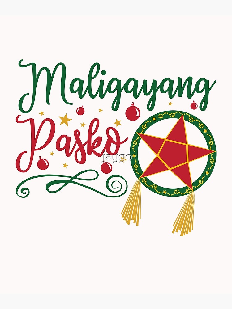 "Maligayang Pasko Philipphines Filipino Christmas" Greeting Card for ...