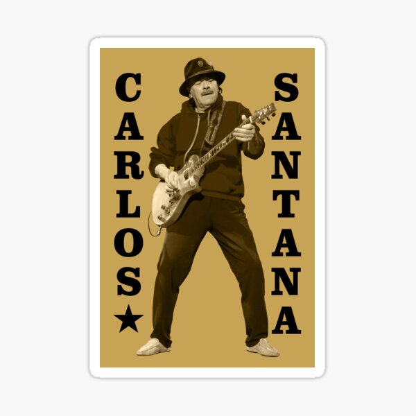 "Carlos Santana" Sticker for Sale by DAVID RICHARDSON | Redbubble