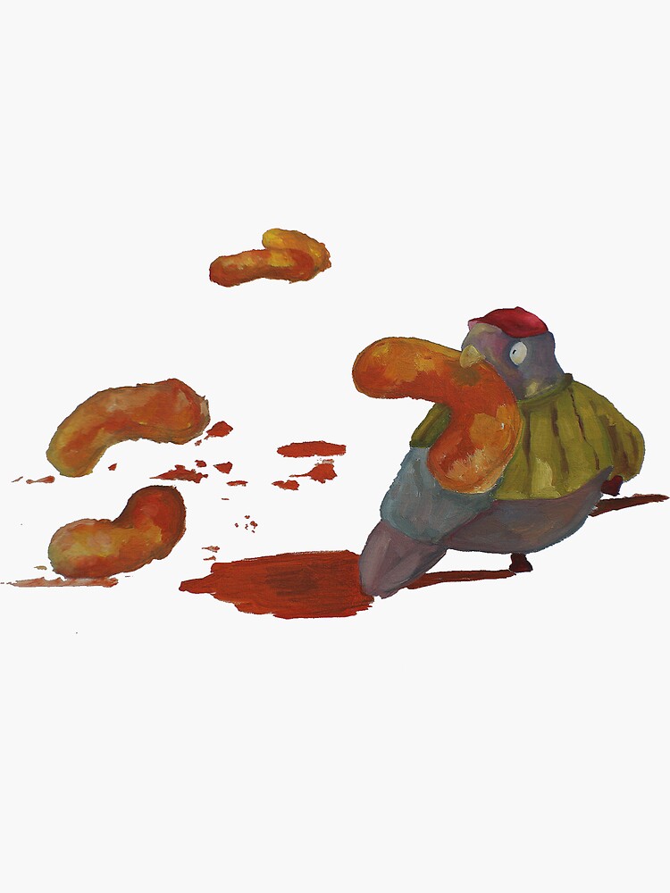 "A wotsit theif" Sticker for Sale by Buzzyartbee | Redbubble