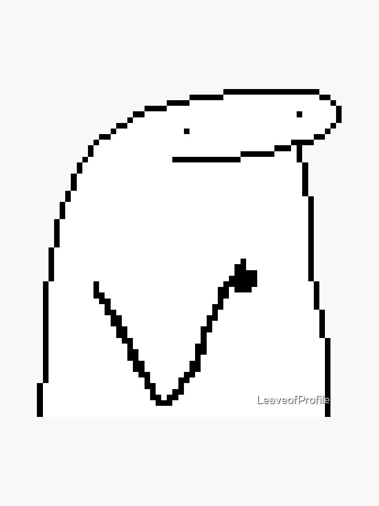 "pixelated happy flork" Sticker by LeaveofProfile | Redbubble