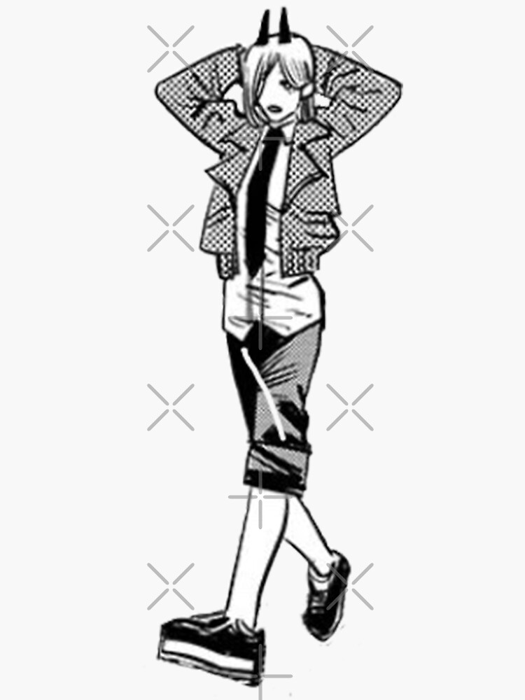 "CSM Walking Power " Sticker for Sale by AnimeRandoms219 | Redbubble