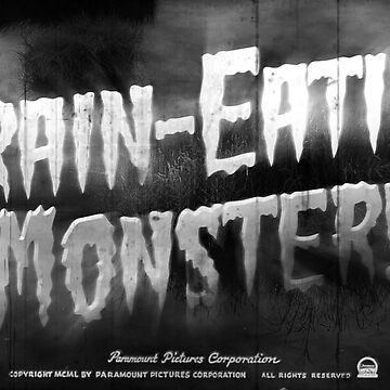 ""Brain-Eating Monster"" Poster for Sale by Martin Geller | Redbubble