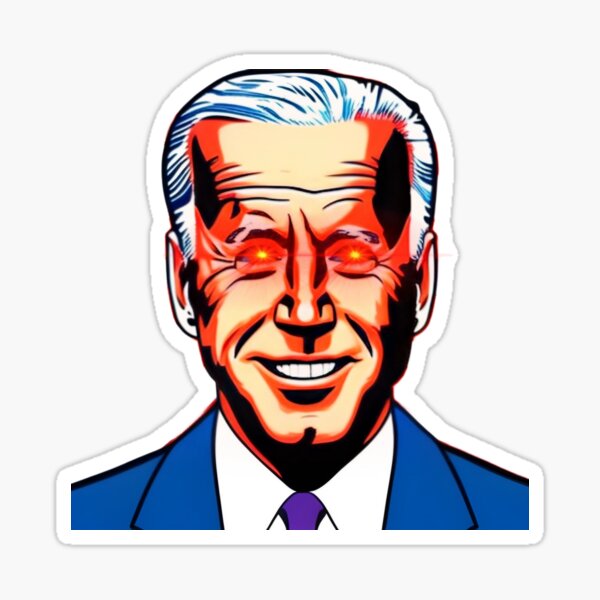 "DARK BRANDON MEMES Joe Biden laser 2024" Sticker by JB-shopping ...
