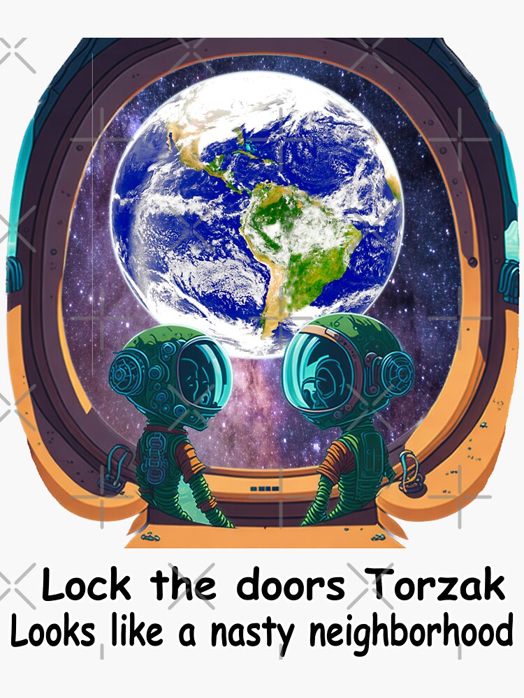 "Funny Aliens - "Lock the doors" by moxymermaid at BabeMonetArt ...