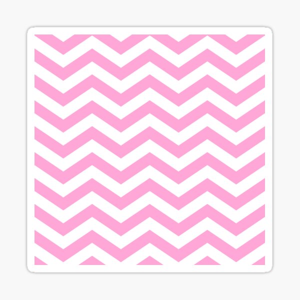 "Pink and White Chevron" Sticker for Sale by tonymagnerart | Redbubble