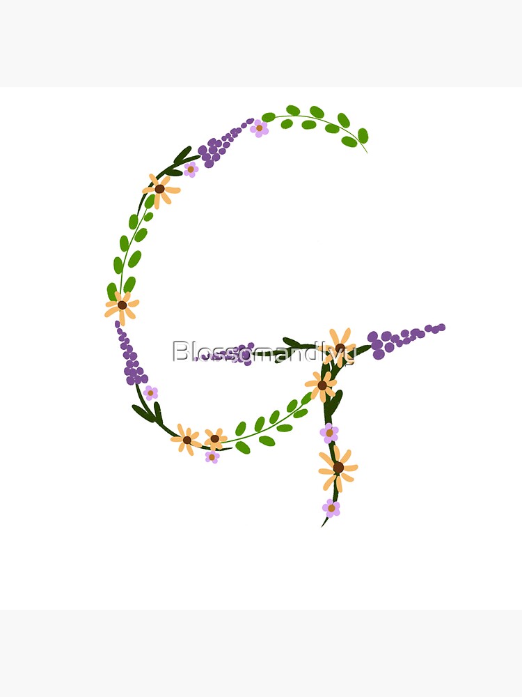 "G letter initial " Sticker for Sale by BlossomandIvy | Redbubble