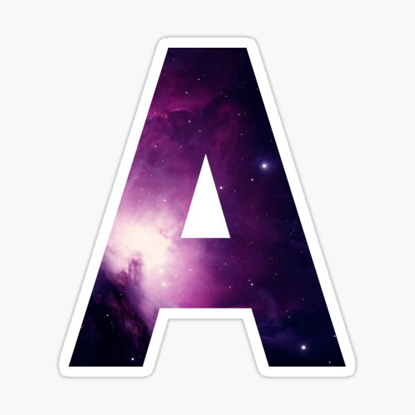 "Galaxy Letter Design A" Sticker for Sale by iNeedLetters | Redbubble