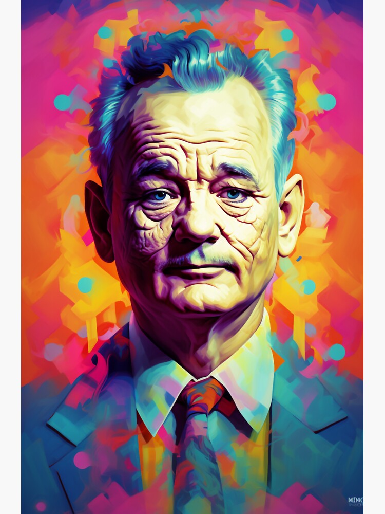 "Bill Murray portrait" Sticker for Sale by obuttono | Redbubble