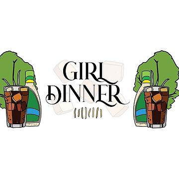 "girl dinner!" Sticker for Sale by lillyecheverri | Redbubble
