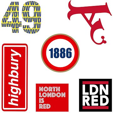 "Arsenal Sticker Pack" Sticker for Sale by Confusion101 | Redbubble