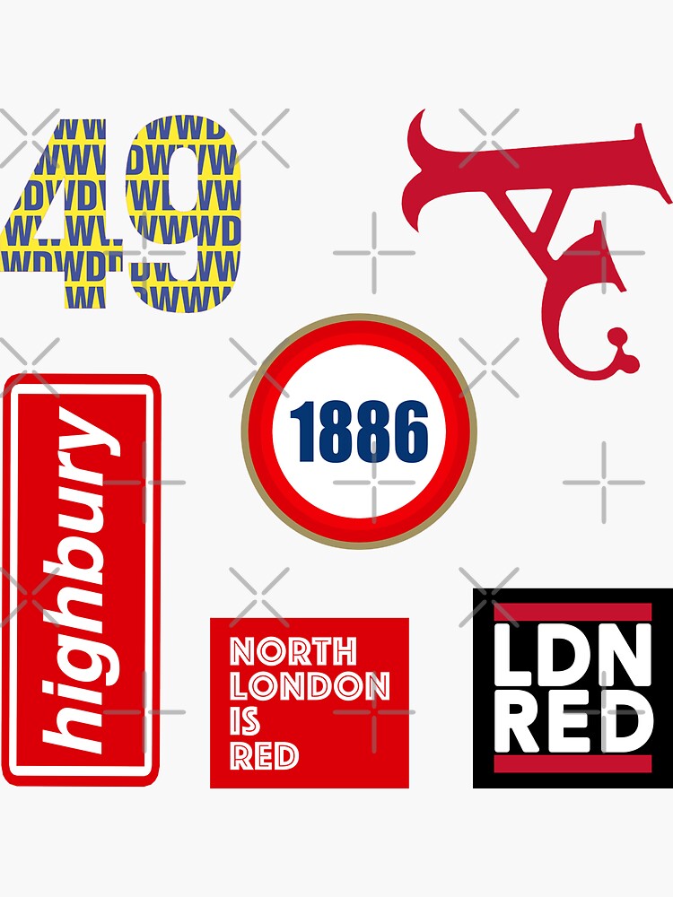 "Arsenal Sticker Pack" Sticker for Sale by Confusion101 | Redbubble