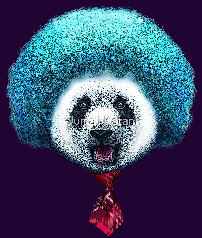 "PANDA AFRO" by MEDIACORPSE | Redbubble