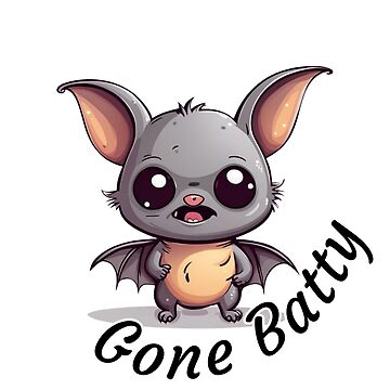 ""Gone Batty" Cute Halloween Bat" Sticker for Sale by WitchyWare ...