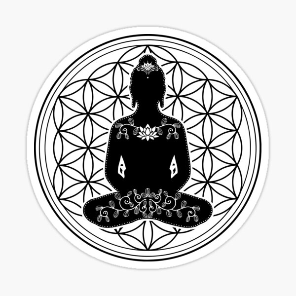 "Zen Buddha Meditation " Sticker for Sale by ArtMeetsPizza | Redbubble
