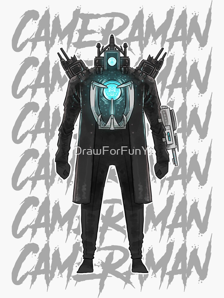"CAMERAMAN SKIBIDI TOILET" Sticker for Sale by DrawForFunYt | Redbubble
