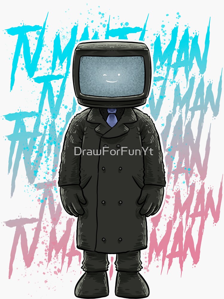 "tv MAN skibidi Toilet" Sticker for Sale by DrawForFunYt | Redbubble