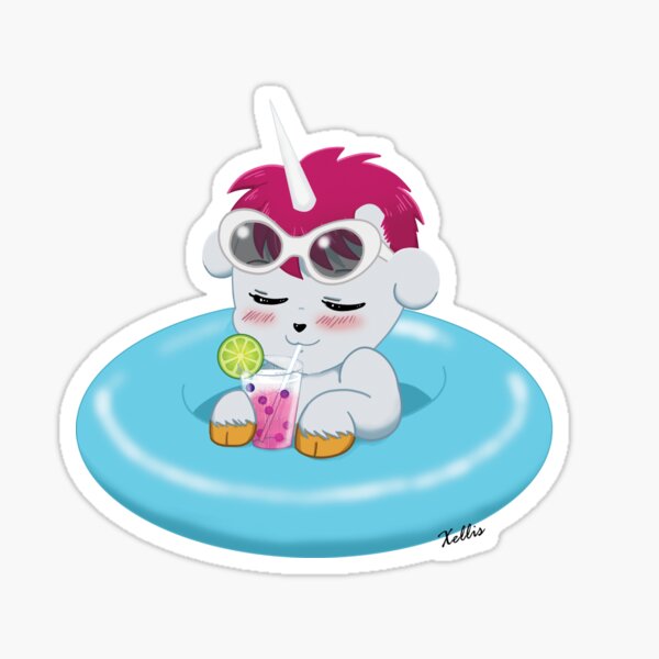 "Summertime Unico" Sticker for Sale by xellisart | Redbubble