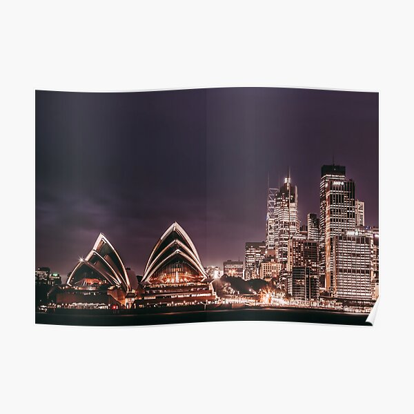 "Purple Haze - Sydney Opera House" Poster by Hidn20 | Redbubble