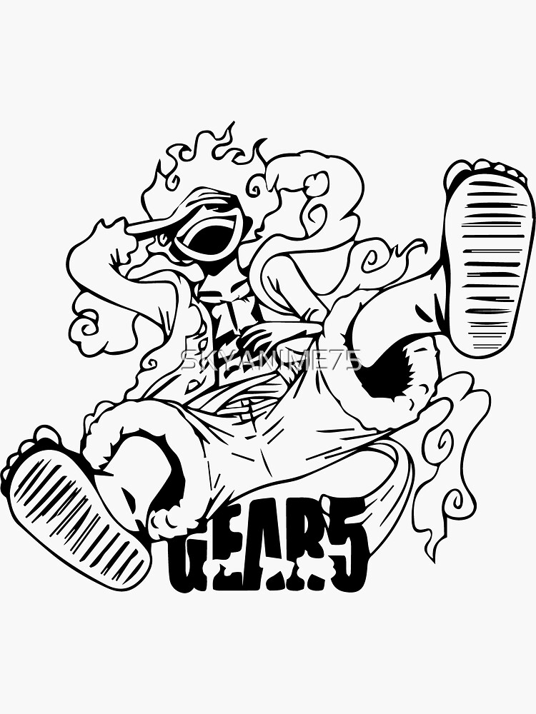 "Luffy Gear 5 | One Piece | Monkey D Luffy" Sticker for Sale by ...