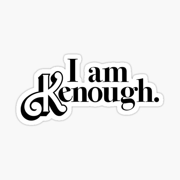 "I am Kenough - 'K' Transparency, Black" Sticker for Sale by pvmirand ...