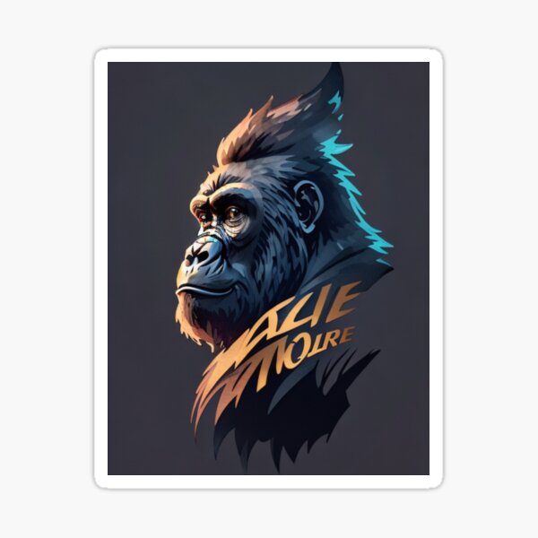 "Monkey" Sticker for Sale by CRAFTY-META-ART | Redbubble
