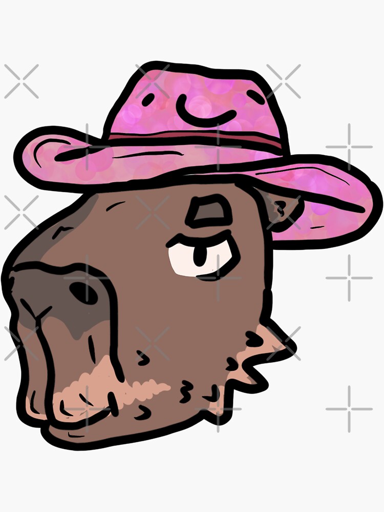 "Capybara cow-boy hat" Sticker for Sale by ancesp | Redbubble