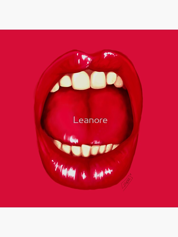 "Shouting Mouth" Sticker by Leanore | Redbubble